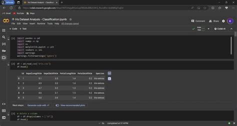 Completed Level 1 Task 2 Of Iris Flower Classification Balapanuru