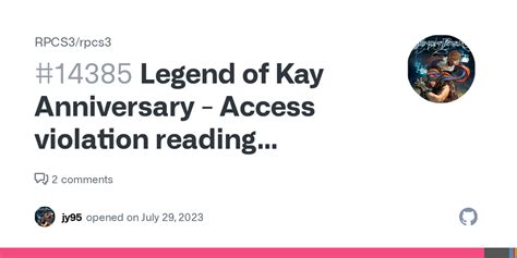Legend Of Kay Anniversary Access Violation Reading Unmapped Memory · Issue 14385 · Rpcs3