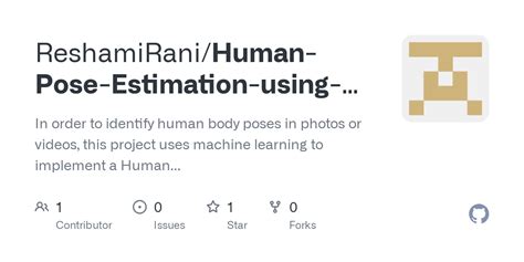 GitHub ReshamiRani Human Pose Estimation Using Machine Learning In Order To Identify Human