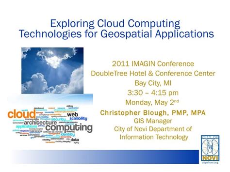 Exploring Cloud Computing Technologies For Gis Location Based Applications Ppt
