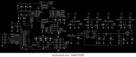 Schematic Diagram Electronic Device On Sheet Stock Vector Royalty Free 2507569585 Shutterstock
