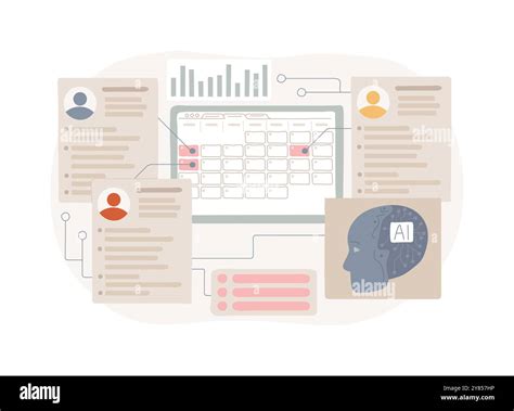 Ai Driven Employee Scheduling Abstract Concept Vector Illustration Stock Vector Image And Art Alamy