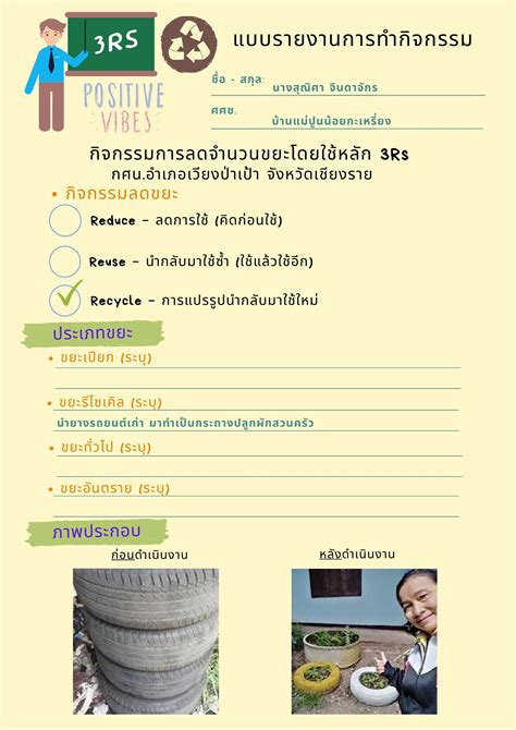 แบบรายงานการปฏิบัติตนในการจัดการขยะของบุคลากร Jirayut6624 หน้าหนังสือ 14 พลิก Pdf ออนไลน์