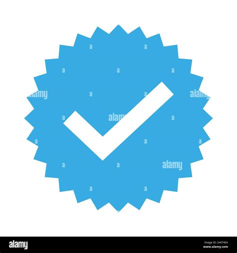 Blue Verification Check Mark Icon Vector Stock Illustration Stock Vector Image And Art Alamy