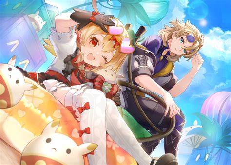 Klee Dodoco Albedo And Klee Genshin Impact Drawn By Okkobc Danbooru