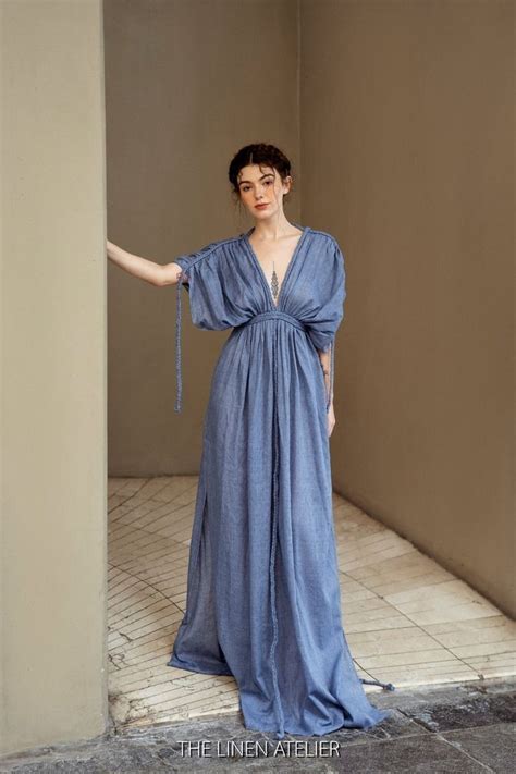 Chiton Greek Outfit Chiton Styles Boho Luxe Flowing Maxi Dress Prom