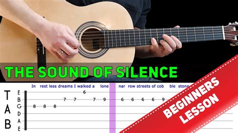 The Sound Of Silence Easy Guitar Tablature Guitar The Sound Of