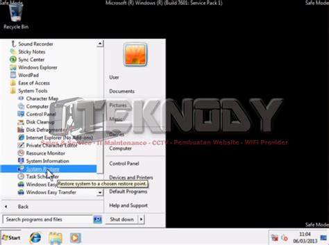 Restore Windows System Dengan Safe Mode Teknody