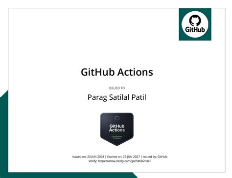 Parag Patil On Linkedin I Am Happy To Share That I Have Successfully Passed Github Actions