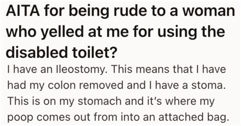 Woman Was Rude To Them About Using A Disabled Toilet So They Showed Them Proof That They Were