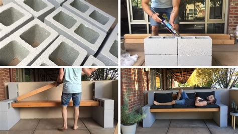 Diy Patio Furniture Cinder Blocks Diy Cinderblock Bench Super