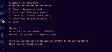 Mini Banking System Project With Python Ali Seidu Posted On The Topic