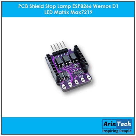 jual pcb shield stop lamp esp8266 wemos d1 led matrix max7219