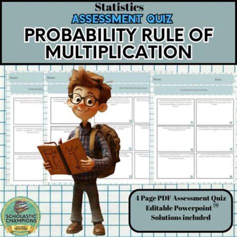 Probability Rule Of Multiplication Statistics Assessment Quiz Test