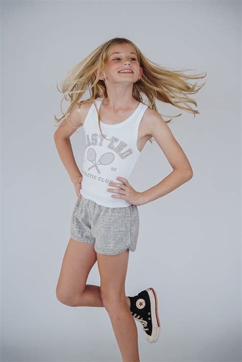 White Grey East End Cropped Tank Flowers By Zoe Clothing
