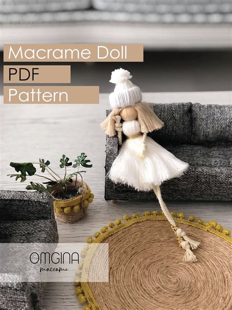 Doll Macrame PDF Pattern Beginner Friendly Easy DIY Macrame Wall Hanging Macrame Manual