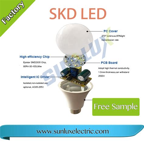 SKD Manufacture Aluminium And Plastic W W V V K K LED Lamp Bulb Light LED