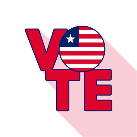 Premium Vector Vote Sign Postcard Poster Banner With Liberia Flag