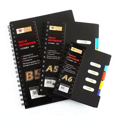 B5 Binder Notebook With Color Card Classification Divider B5 Notebook