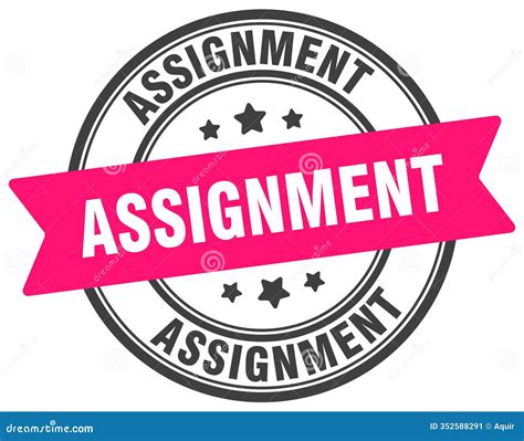 Assignment Stamp Vector Illustration 347742022