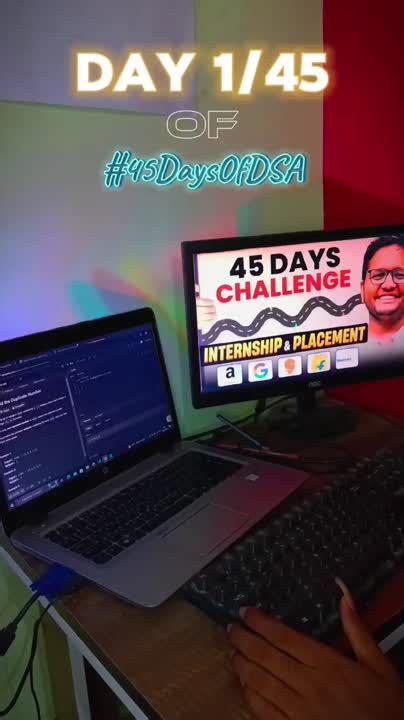 Kalpesh Marathe On Linkedin 45daysofdsa Crackyour Crackyourinternship Consistent Day1