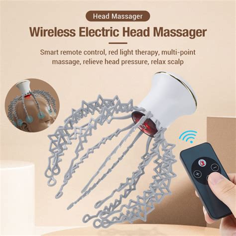 Wireless Head Massager 6 Modes Scalp Massage Magnet Infrared Therapy