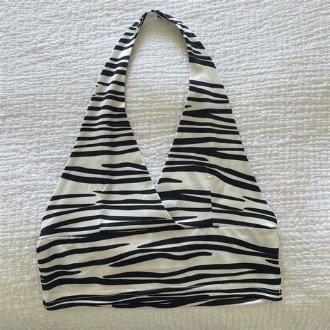 Princess Poly Halter Neck Zebra Barely Worn So In Depop