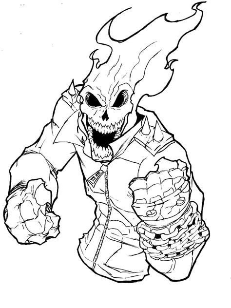 Coloring Page Ghost Rider