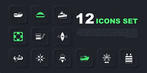 세트 선박 스티어링 휠 줄무늬 선원 티셔츠 로프가 있는 해양 볼라드 스피드보트 구명 부표 바람 장미 선원 모자 및 종 아이콘 벡터 0명에 대한 스톡 벡터 아트 및 기타