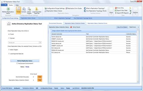 Active Directory Replication Status Tool Утилита для проверки реплики