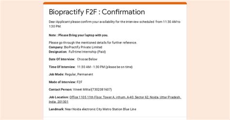 Vineet Mittal On Linkedin Biopractify F2f Confirmation