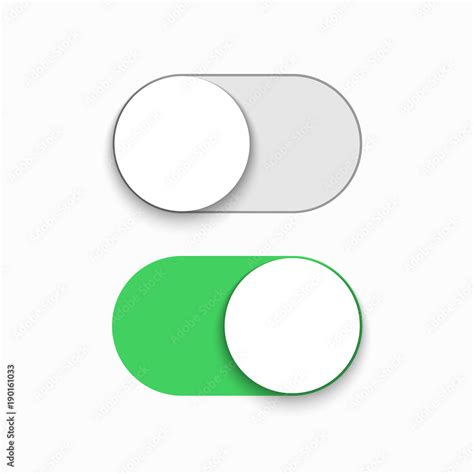 Vector Modern Green Slider Button On White Background Stock Vector Adobe Stock