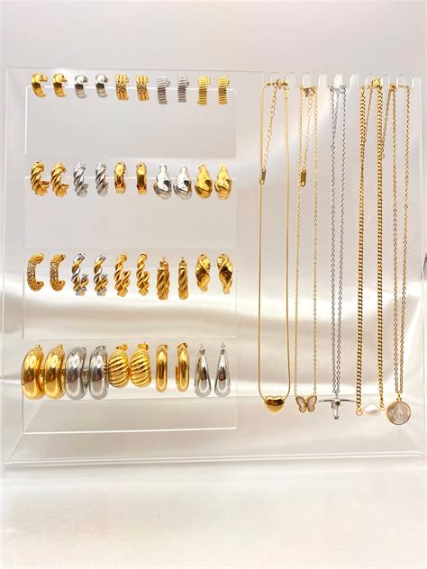 Exhibidor Para Aretes Y Collar Loreta Accesorios Mayoreo