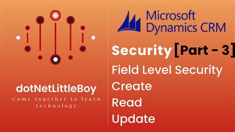 Security Part 3 How To Configure Field Level Security Dynamics
