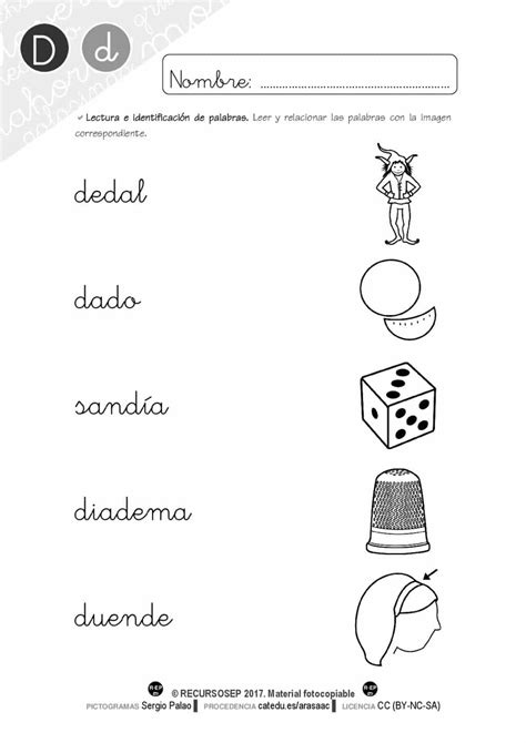 Hoja De Trabajo De La Letra D Para Preescolar