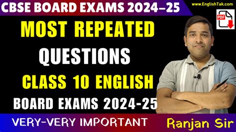 Cbse Class 10 Most Repeated Questions English Archives English Grammar And Spoken English
