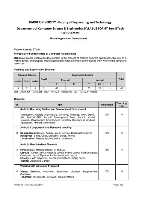 Sem 6 Mad Syllabus Data Anlytics Printed On 31 03 2022 0353 Pm