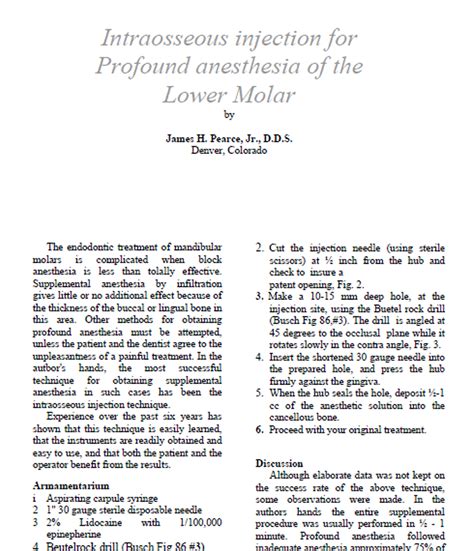 Intraosseous Local Anesthesia In Dentistry Makes Sense Quicksleeper