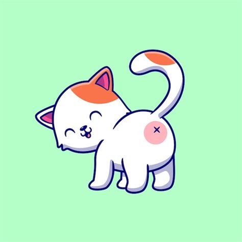 Premium Vector Cute Cat Butt Illustration