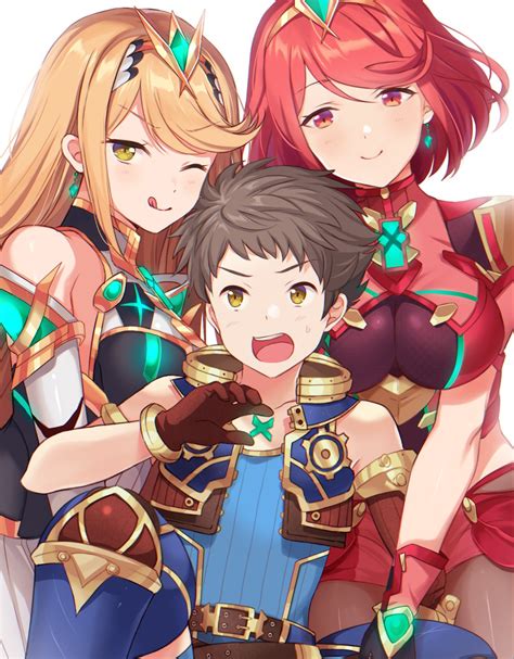 Pyra Mythra Rex And Mythra Xenoblade Chronicles And 2 More Drawn