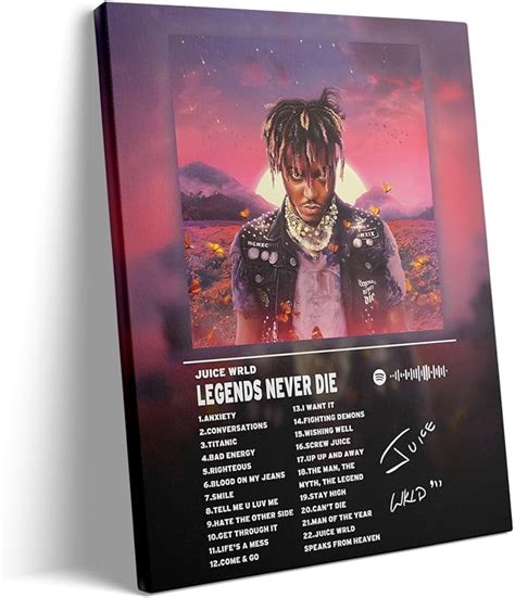 Juice Wrld Canvas Wall Art Rapper Collage Poster Print