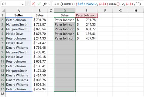 How To Select All Matching Values In An Excel Table