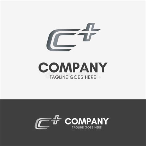 C Plus Line Logo Stock Vector Illustration Of Geek 107850415