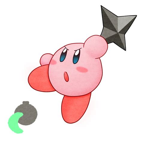 Kirby And The Exploding Shuriken By Perky Scribbles On Deviantart