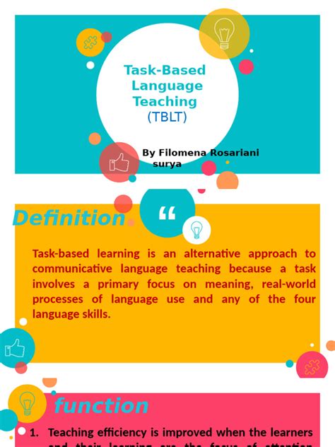 Task Based Language Teaching Tblt By Rosariani Pdf Behavior
