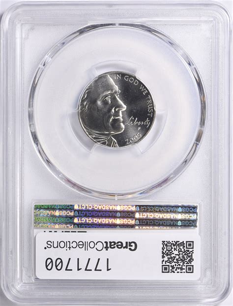 Mint Error 2005 P Jefferson Nickel Western Waters Reverse Struck Thru