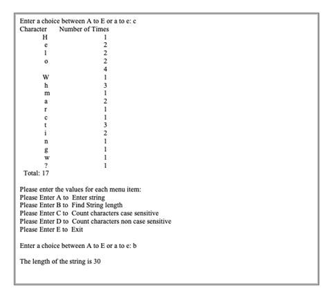 Solved Write A Program To Display The Following Menu 5
