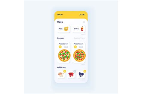 Pizza Ordering App Interface Graphics ~ Creative Market