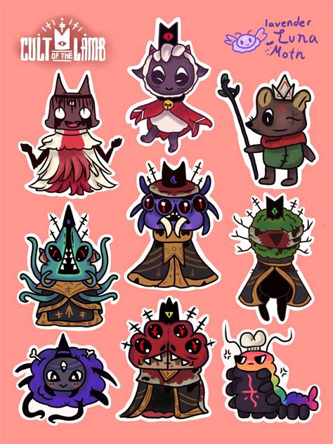 Cult Of The Lamb Mini Sticker Sheet Heretics Youll Love Etsy