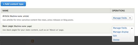 Make Manage Fields The Default Dropbutton Operation For Content Types 1961940 Drupal Org
